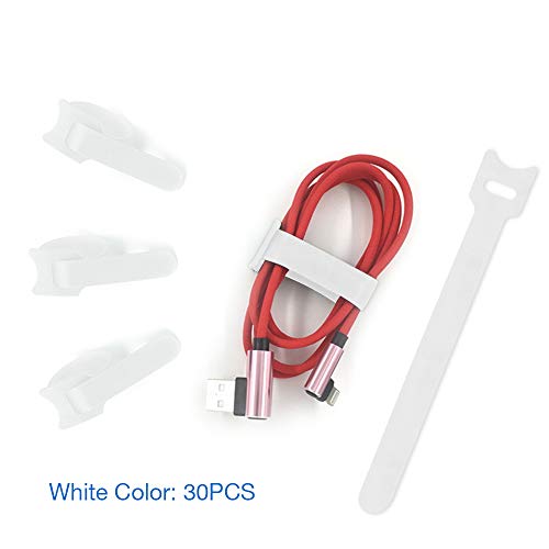 Besign 60 Pack Fastening Cable Straps, Reusable Cord Organizer, Keeper Holder, Cable Ties for Earphones, Earbuds, Headphones, Home Office Tablet, PC, TV Wire Management, Black and White