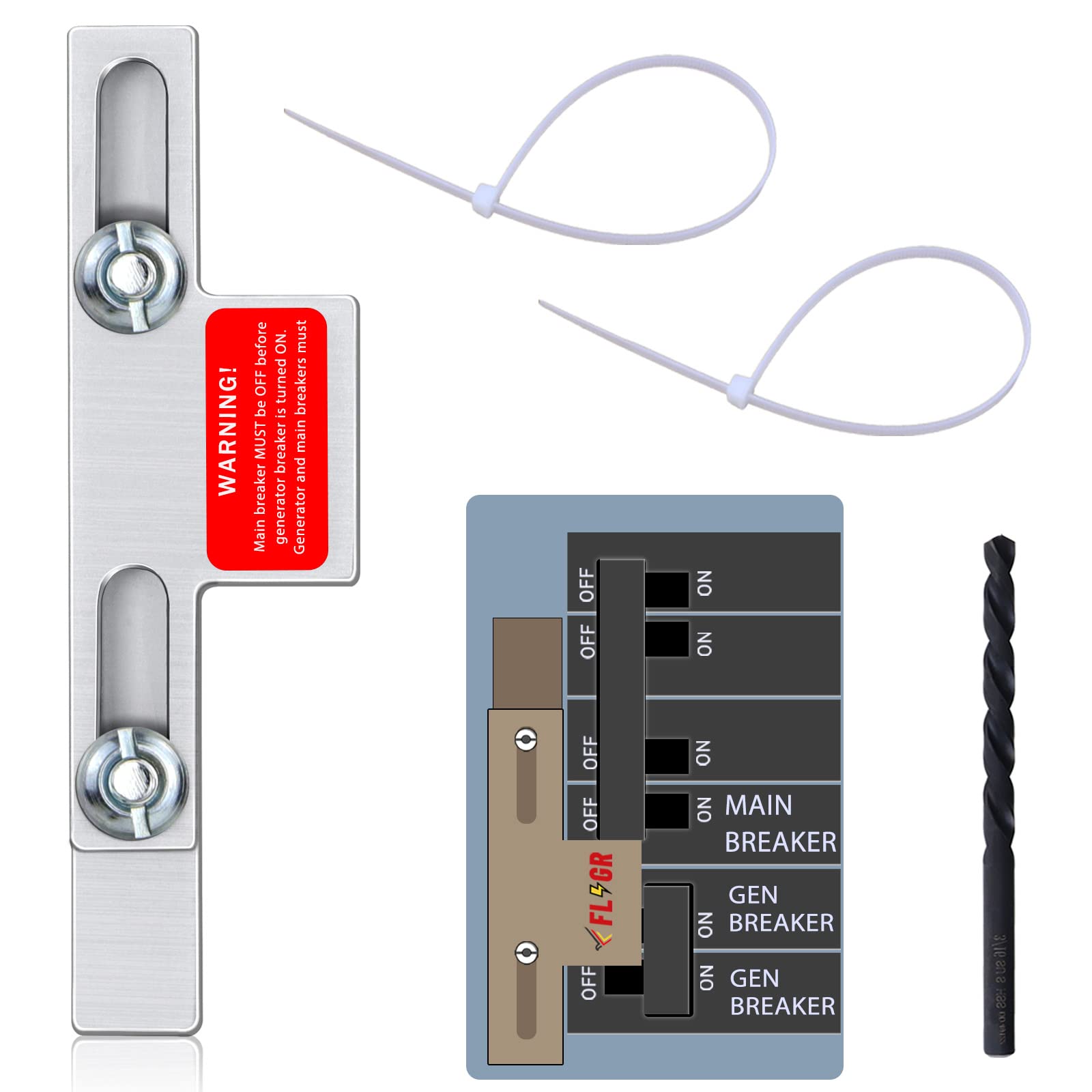 Generator Interlock Kit Compatible with Square D for Homeline Meter Main 150 or 200 amp Breaker,for Safe Usage of Portable Power During Outage,SD-200SA