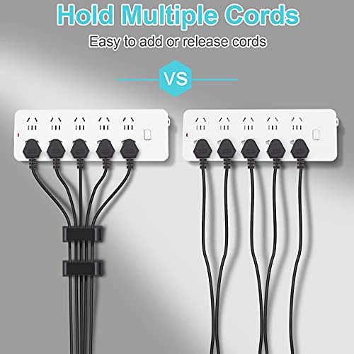 TidyHelper Cable Management Clips, Large Clips for Under Desk Wire Management, Adhesive Organizer Multiple Cord (Computer/PC, Network, TV, Ethernet, Electric Wires) Black 20 PCS