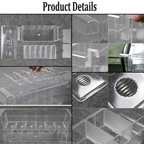 PINVNBY Fish Breeding Box Aquarium Acrylic Fish Isolation Breeder Box Acclimation Hatchery Incubator Box with Suction Cups for Baby Fishes Shrimp Clownfish Aggressive Fish and Guppy