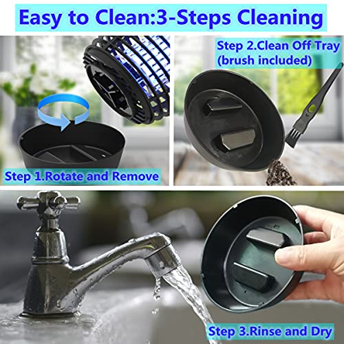 Outdoor & Indoor Waterproof Insect Repellent - Flying Bug Trap, Mosquito Trap, 20W / 4000V Electric Mosquito Killer (3 Blubs) - Flying Insect Trap for Backyard, Yard, Home