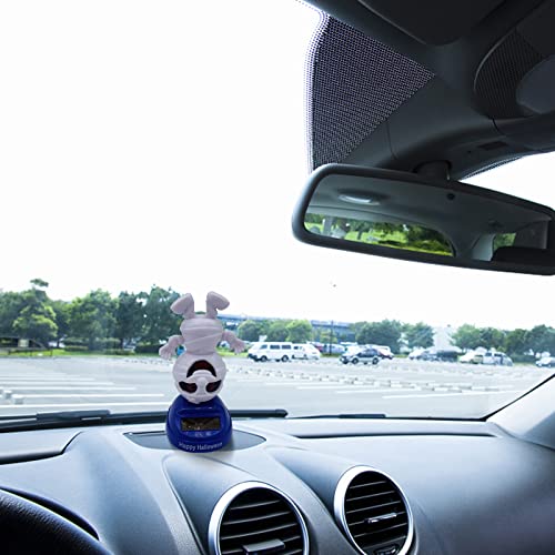 Car Dashboard Decoration Solar Shaking Head Dancing Doll Mini Bobbleheads Plastic Bobble Head Figures Ornaments Car Interior Decoration Office Home Tabletop Decor Bobble Head Toy Gift