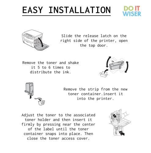 Do it Wiser Remanufactured Toner Cartridge Replacement for Xerox WorkCentre 6027 6025 Phaser 6022 6020 - 106R02757 (Magenta 1,000 Pages)