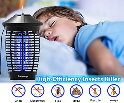 Outdoor & Indoor Waterproof Insect Repellent - Flying Bug Trap, Mosquito Trap, 20W / 4000V Electric Mosquito Killer (3 Blubs) - Flying Insect Trap for Backyard, Yard, Home