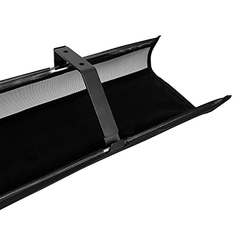 VWINDESK Under Desk 23.5 Inch Mesh Fabric Cable Management Tray, Power Cable Holder, Cord Organizer, Make Wire Tidy for Height Adjustable Desk, Black
