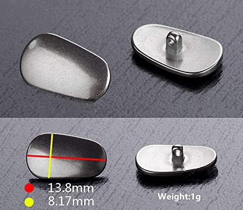 BEHLINE Glasses Nose Pads Screw-in Eyeglasses Nose Pads Glasses Nose Piece Repair Kits (14mm)
