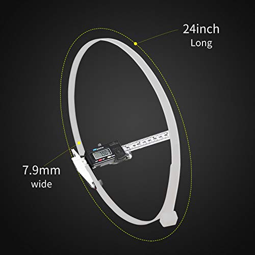 50PCS Cable Zip Ties Heavy Duty 24 Inch Strong Large Cable Wire Ties, Industrial Durable Strong Wire Ties for Binding Fences, Awnings Tying Branches Bundling of Crops Fixed Water Pipes