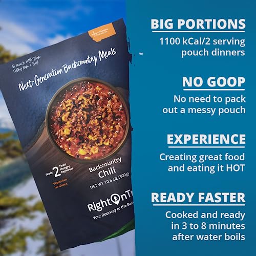 RightOnTrek Cauliflower Forest Chicken Risotto | Backpacking, Camping, Hunting Food | No soy, Keto, No gluten ingredients Adventure Meals | 2 Servings
