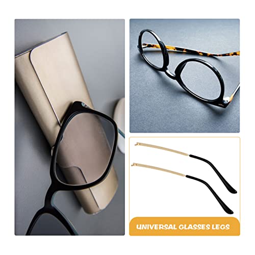 ULTECHNOVO Eyeglass Temple Arms Glasses Repair Kit 1 Pair Metal Glasses Temple Sunglasses Arm Eyewear Frame Temple Replacement Eyeglass Nose Pads Eyeglasses Replacement Arms