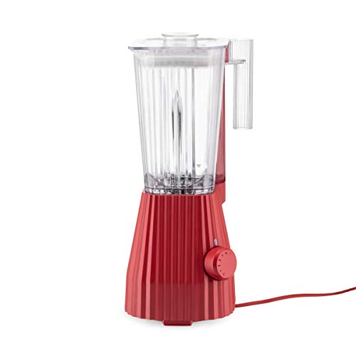 Alessi MDL09R/USA Plissé Blender in thermoplastic resin, red. Graduated pitcher in thermoplastic resin (PCTG). US plug. 700W