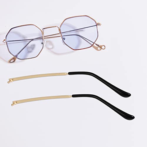 ULTECHNOVO Eyeglass Temple Arms Glasses Repair Kit 1 Pair Metal Glasses Temple Sunglasses Arm Eyewear Frame Temple Replacement Eyeglass Nose Pads Eyeglasses Replacement Arms