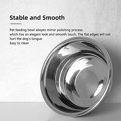 Stainless Steel Large Dog Bowl, 176oz High Capacity Dog Food Bowls for Large Dogs (2 Pack) (176oz(2pc), Primary Colors)