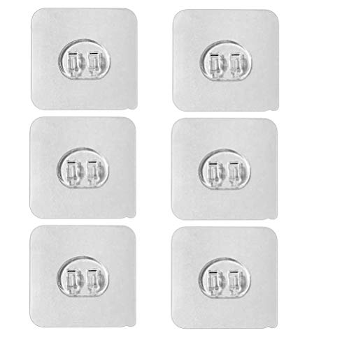 Chris.W 12 Pack Clear Adhesive Suction Sticker for No Drilling Bathroom Shower Shelf Accessories, Super Strong Adhesive Wall Sticker for Corner Shower Caddy and More