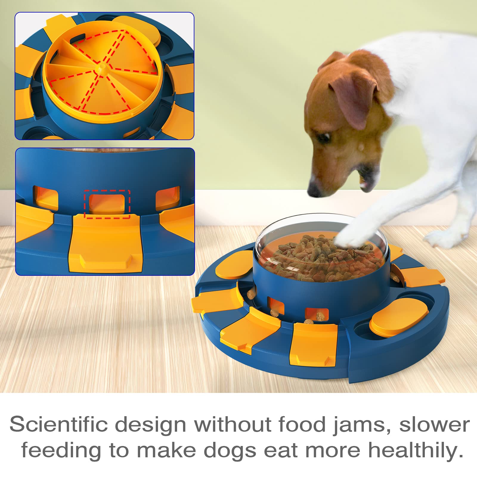 QQQNG Dog Puzzle Toy Dogs Brain Stimulation Mentally Stimulating Toys Beginner Puppy Treat Food Feeder Dispenser Advanced Level 2 in 1 Interactive Games for Small/Medium/Large Aggressive Chewer Gift B