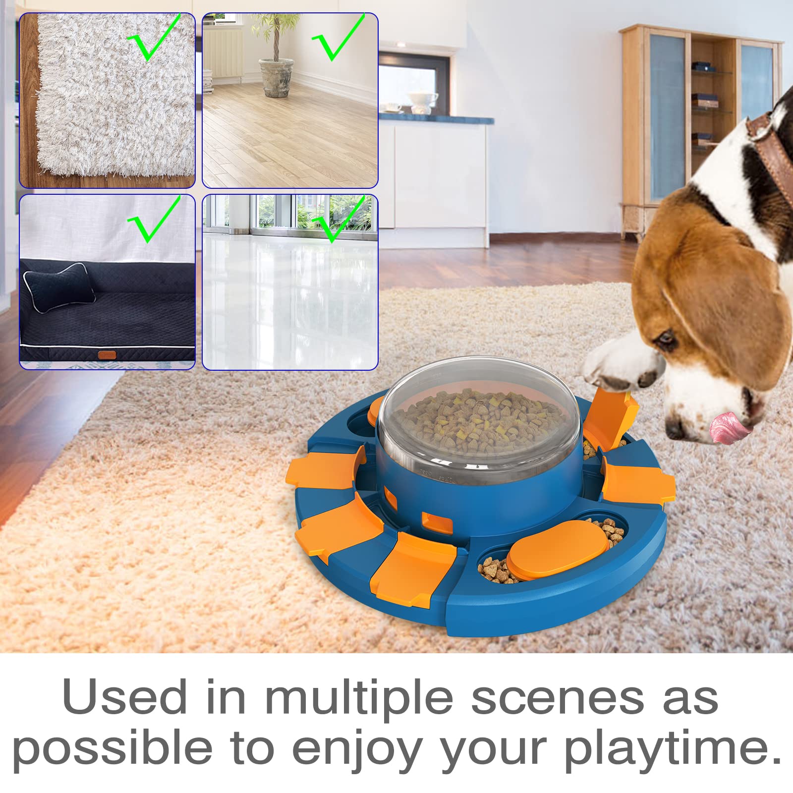 QQQNG Dog Puzzle Toy Dogs Brain Stimulation Mentally Stimulating Toys Beginner Puppy Treat Food Feeder Dispenser Advanced Level 2 in 1 Interactive Games for Small/Medium/Large Aggressive Chewer Gift B