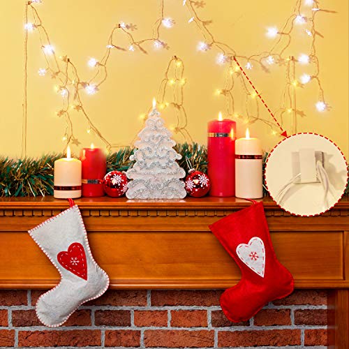 100 Pieces Cable Clips Outdoor Light Clips Cord Organizer Self Adhesive Wire Clips Mini Hooks Cable Wire Management Holder for Car Office Home Fairy Light Decoration (White, Small)