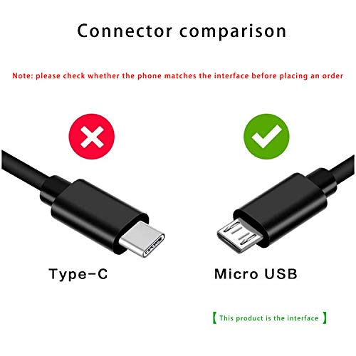 5FT Micro USB Charger Charging Power Cable Cord Compatible for Cowin e7 SE7 E9 E8 SE8 E7 Pro, Jabra Elite 45e 65t Evolve 75 65 Headphones,Bugani M83 M90 M99, Treblab HD7 FX100, BlueParrott Headsets