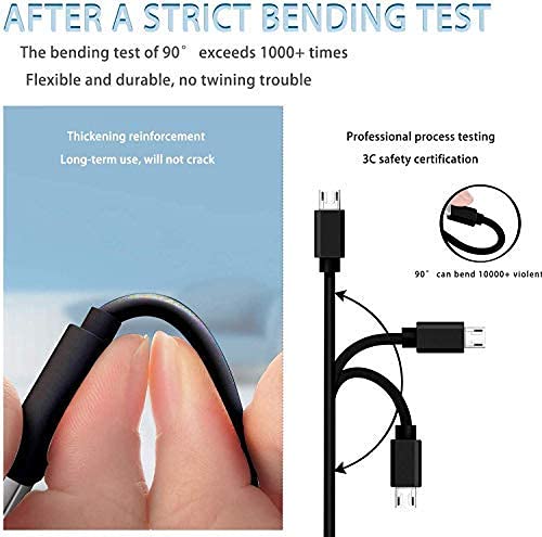 5FT Micro USB Charger Charging Power Cable Cord Compatible for Cowin e7 SE7 E9 E8 SE8 E7 Pro, Jabra Elite 45e 65t Evolve 75 65 Headphones,Bugani M83 M90 M99, Treblab HD7 FX100, BlueParrott Headsets