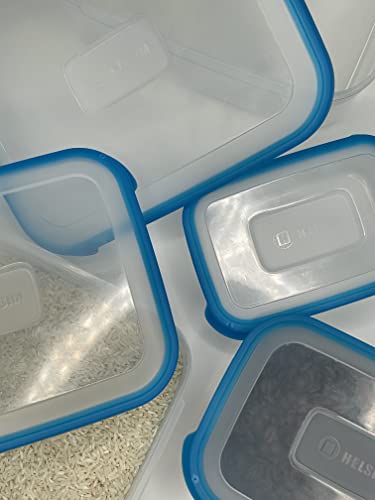 HELSIM Blue 10-Piece Containers Set with Lids for Storage, Lunch, and Meal Prep, Dishwasher & Microwave Safe