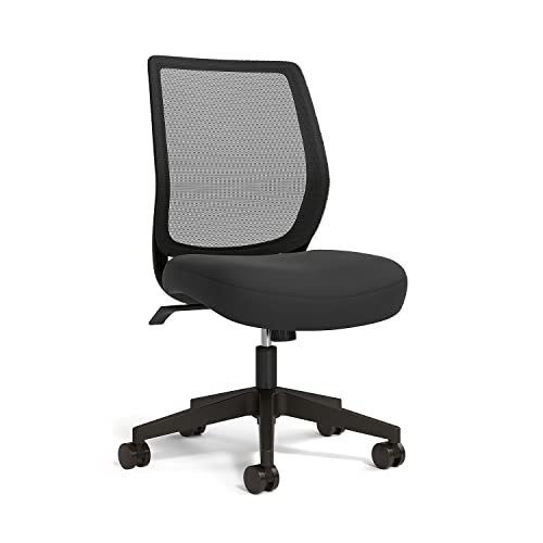 Union & Scale Un59378 Essentials Mesh Back Fabric Task Chair, Black