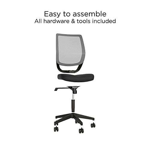 Union & Scale Un59378 Essentials Mesh Back Fabric Task Chair, Black