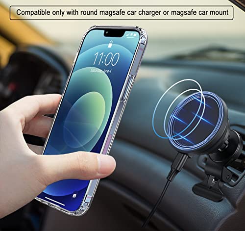 Chitri Compatible for iPhone 12 Case/12 Pro Case Clear 6.1, [Three-Way Stand Magnetic Case] Compatible with MagSafe Charger [with Metal Kickstand] Transparent Hard Back Slim Shockproof Protective Case