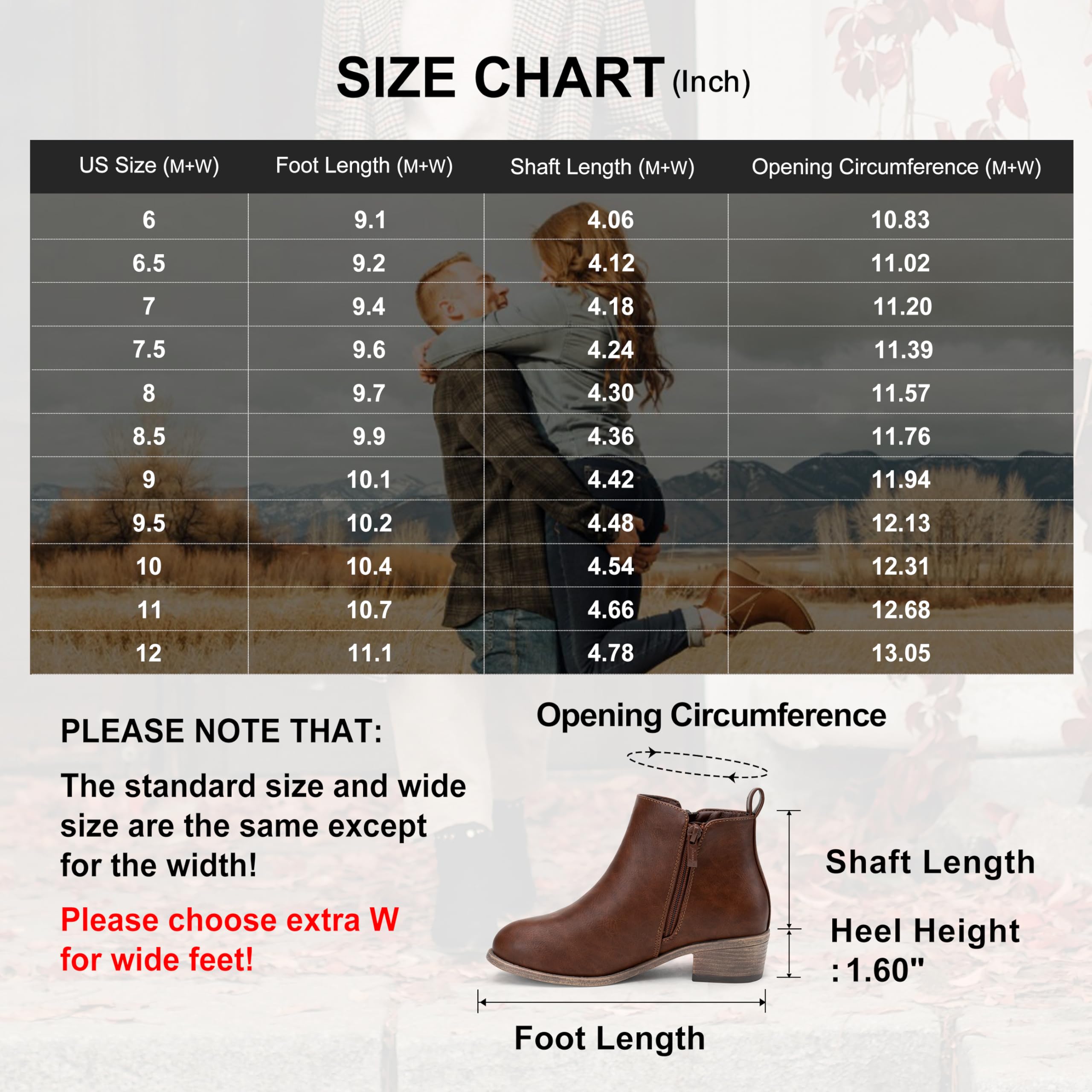 Jeossy Women's Ankle Boots, Classic Low Heeled Short Booties, 905 - Whisky, Size 8.5 US - Casual Comfortable Boots (DJY905 Whisky 08.5)