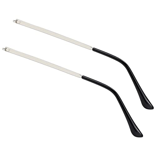 1 Pair Metal Eyeglass Replacement Arm, Eyewear Frame Temple Replacement Universal Sunglasses Arm Legs Replacement for Thin Metal Glasses, Sunglasses（Silver）