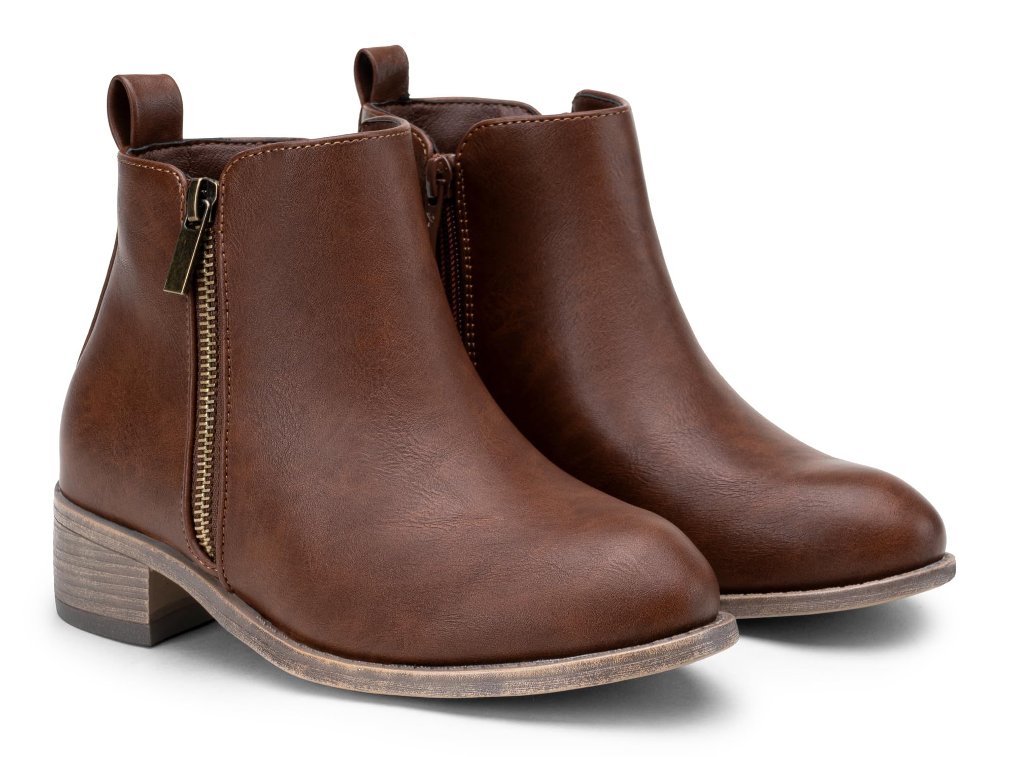 Jeossy Women's Ankle Boots, Classic Low Heeled Short Booties, 905 - Whisky, Size 8.5 US - Casual Comfortable Boots (DJY905 Whisky 08.5)
