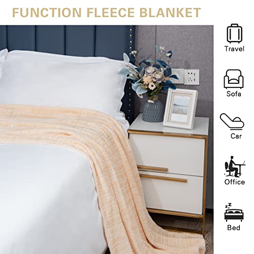 SRIZIAN Fleece Throw Blankets, White Flannel Throw Blankets, 50" x60” Washable Lightweight Bedding Flannel Blanket for Couch Sofa Bed Office, White Throw Fleece Blankets for All Season