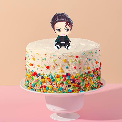 ITUBLE Bobbleheads Anime Tanjiro Action Figures Bobblehead Car Dashboard Decorations Accessories Interior Statue Bobble Head Figure Dash Board Figurine Phone Holder Bracket Birthday Cake Toppers Gifts
