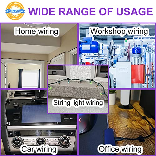 EndlesShine Wire Clips [3 Sizes 50pcs], Adhesive Wire Organizer Cable Holder Cord Management Command Clips for Office and Home (Clear)