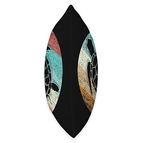 Turtle reptile dorsal carapace old Sauropsida Turtle Swimming in The Sea Throw Pillow, 16x16, Multicolor