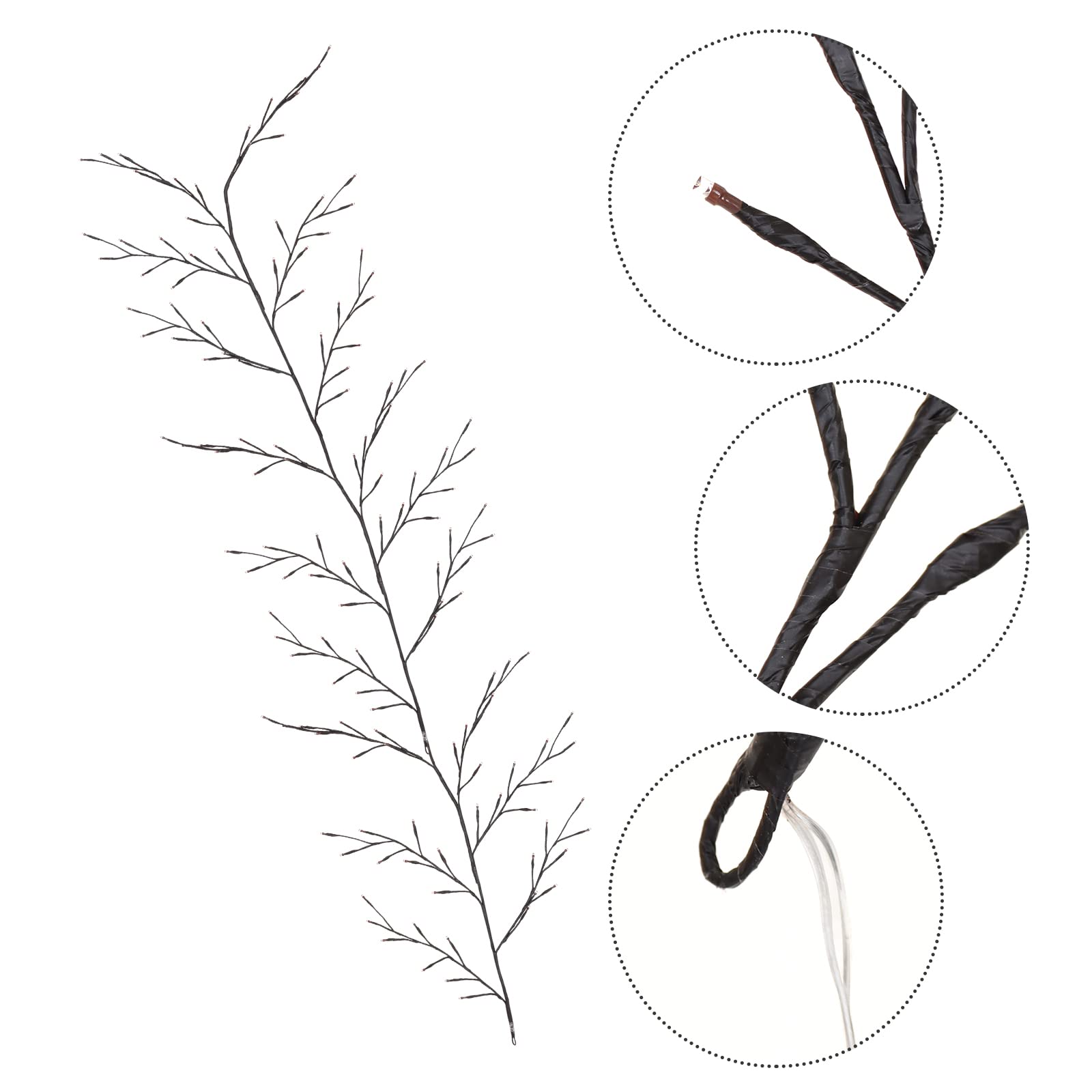 H-Wniniai Vines for Bedroom Birch Fall Garland, 6FT 18 Branches 144LED, 8 Modes Artificial Plants Lighted Willow Vine with Remote Control, Wall Decor for Room Decor, Wall Lights