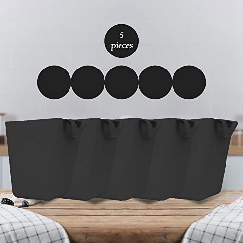 SMGSP 5 Pack Cart Hanging Cup Holder, Rolling Cart Accessories Utility cart Accessories Hanging Bins, Pencil Holder Hanging Trolley Basket, Planter Hanging Buckets for Home Kitchen (Black)