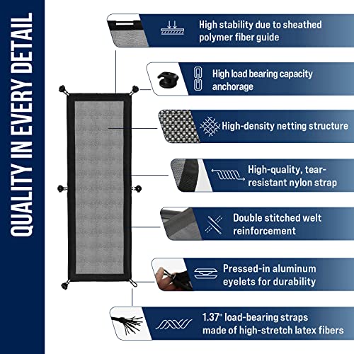 Cable management net - Under desk wire management - Flexible under desk cable management tray black