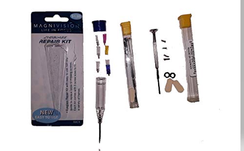 3 Set. Foster Grant Pocket Size Eyeglasses Repair Kits. Includes 3 Screw Drivers, Screws and Small Parts.