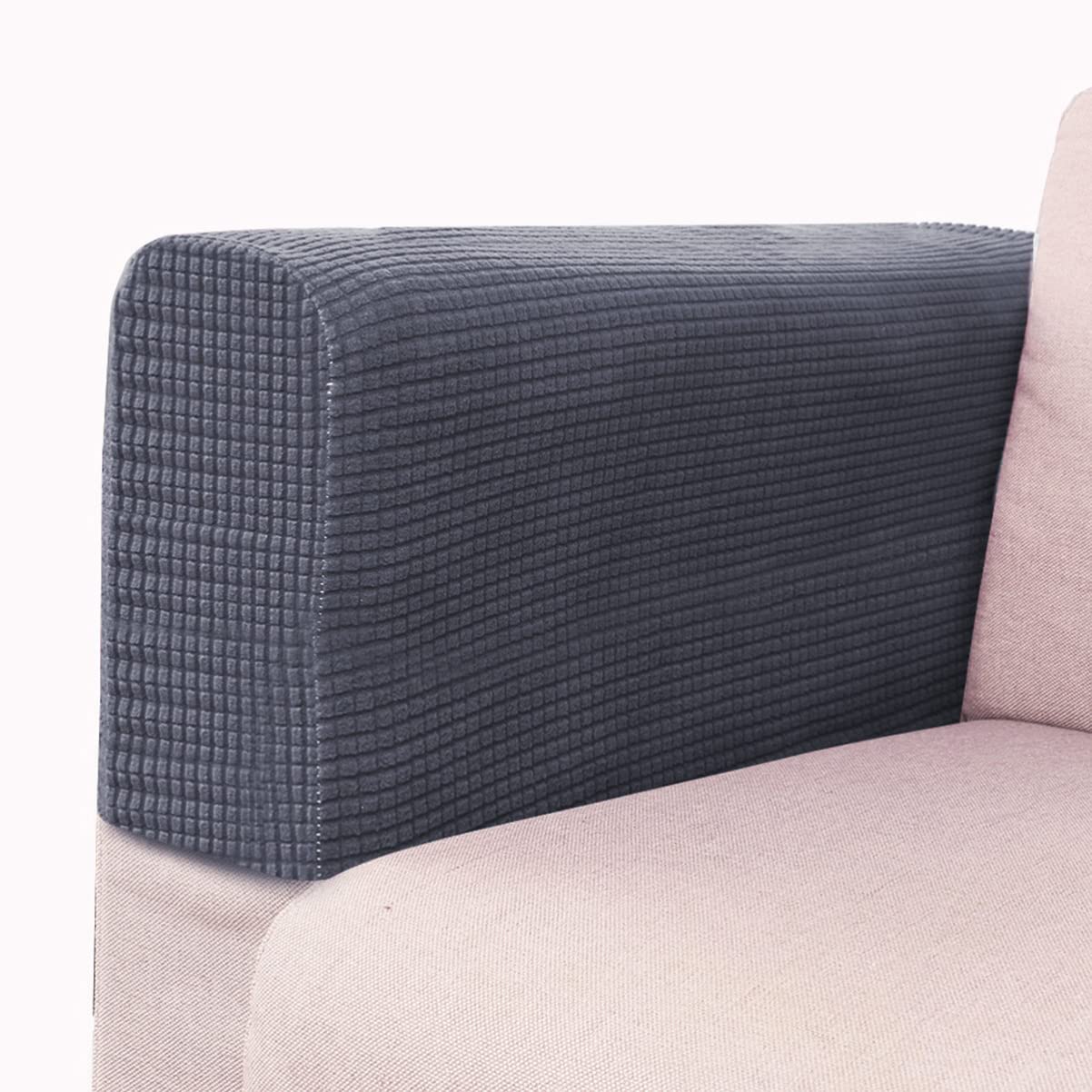 NOLITOY 2pcs armrest Cover Thicken Protective Cloth Protective case with armrests Interior Hand Towel Washable Protective Agent Grip armrest pad Two-Seater arm Cuff Chair Elastic