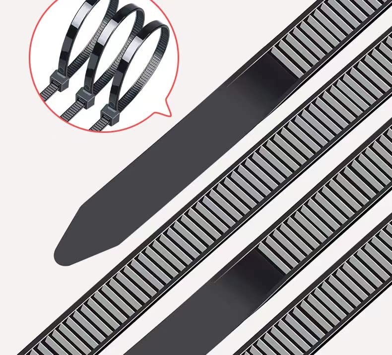 Cable Zip Ties Heavy Duty 6 Inch 100pcs Premium Plastic Wire Ties with 41 Pounds Tensile Strength Self-Locking Black Nylon Tie Wraps for Indoor and Outdoo (6 Inch)