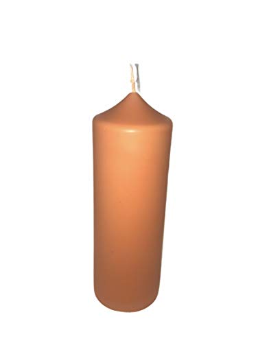 BearNaturalOrganicsPure Natural Beeswax Pillar Candle Terracotta Colored 2.25 inch x 7.25inch