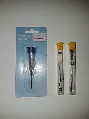 3 Set. Foster Grant Pocket Size Eyeglasses Repair Kits. Includes 3 Screw Drivers, Screws and Small Parts.