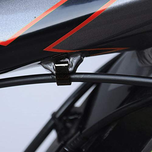 Saipe 20pcs Aluminum Alloy Bike Cable C-clips Brake Cable Housing Clip Bicycle Cable Hose Guide Clamps for Brake Derailleur Shift Cables