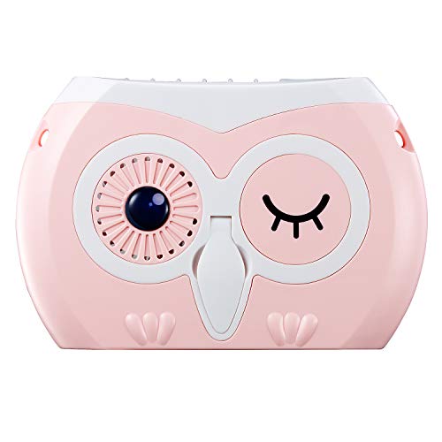 Ysmlife Handheld Mini Fan, Eyelash Extension Fan, Battery Powered Portable Fan, Rechargeable Personal Fan, Small Neck Fan with Lanyard USB Charging Cable for Travel Desk Lash Face Neck(Pink)