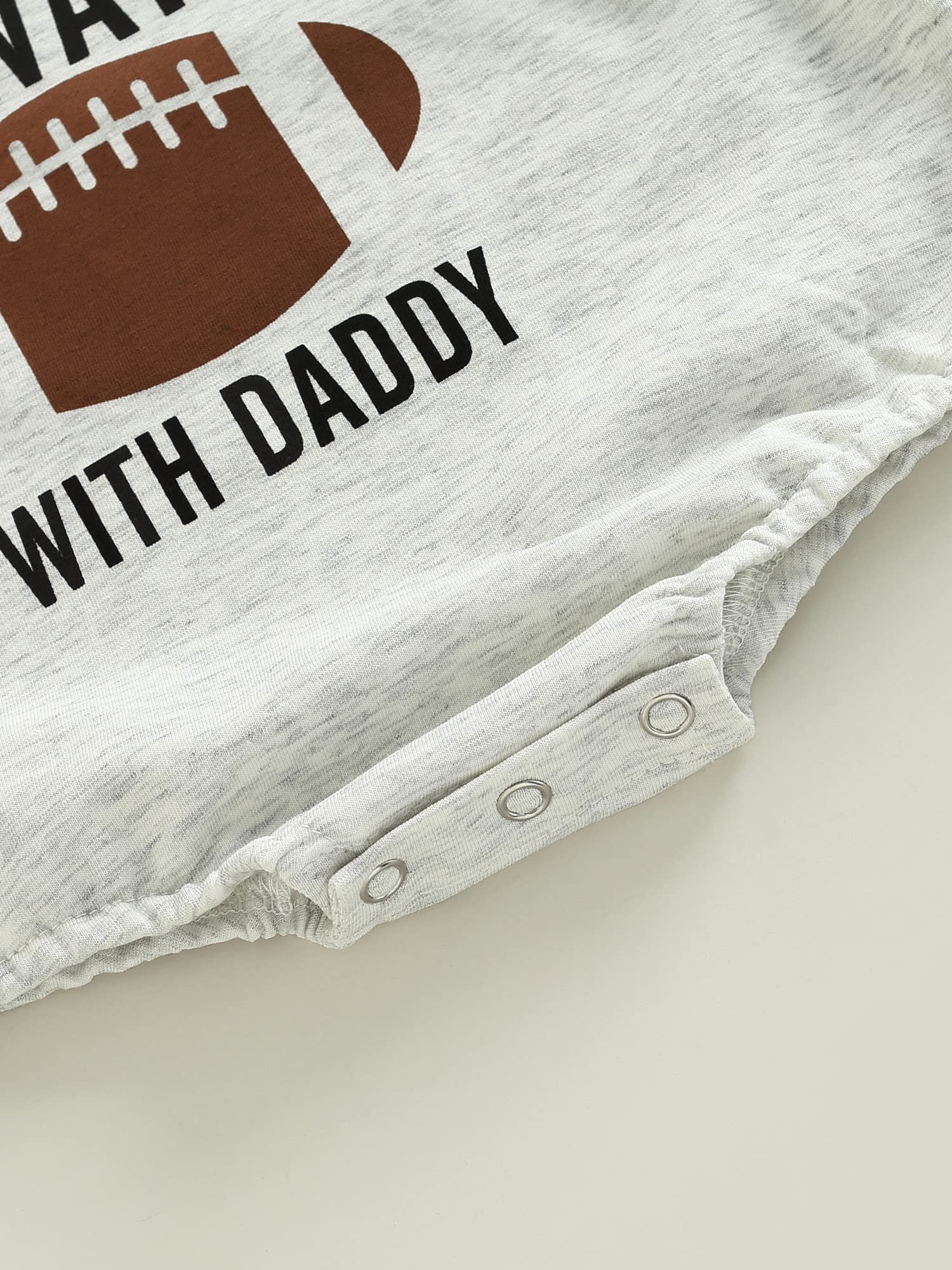 BULINGNA Newborn Infant Baby Boy Girl Sweatshirt Romper Funny Letters Print Long Sleeve One-Piece Bodysuit Fall Clothes (Light Gray, 12-18 Months)