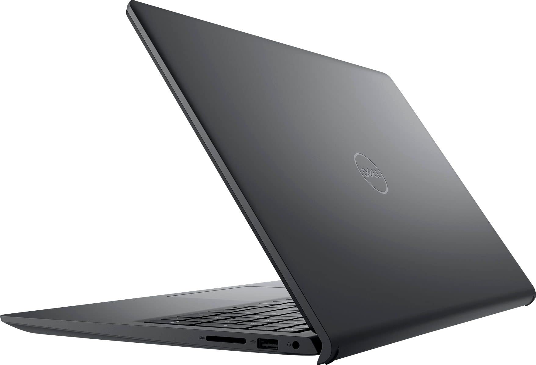 DELL Inspiron Laptop, 15.6" HD Display, AMD Ryzen 5 3450U Processor, 12GB RAM, 256GB SSD, Webcam, HDMI, SD Card Reader, Wi-Fi, Windows 11 Home, Carbon Black