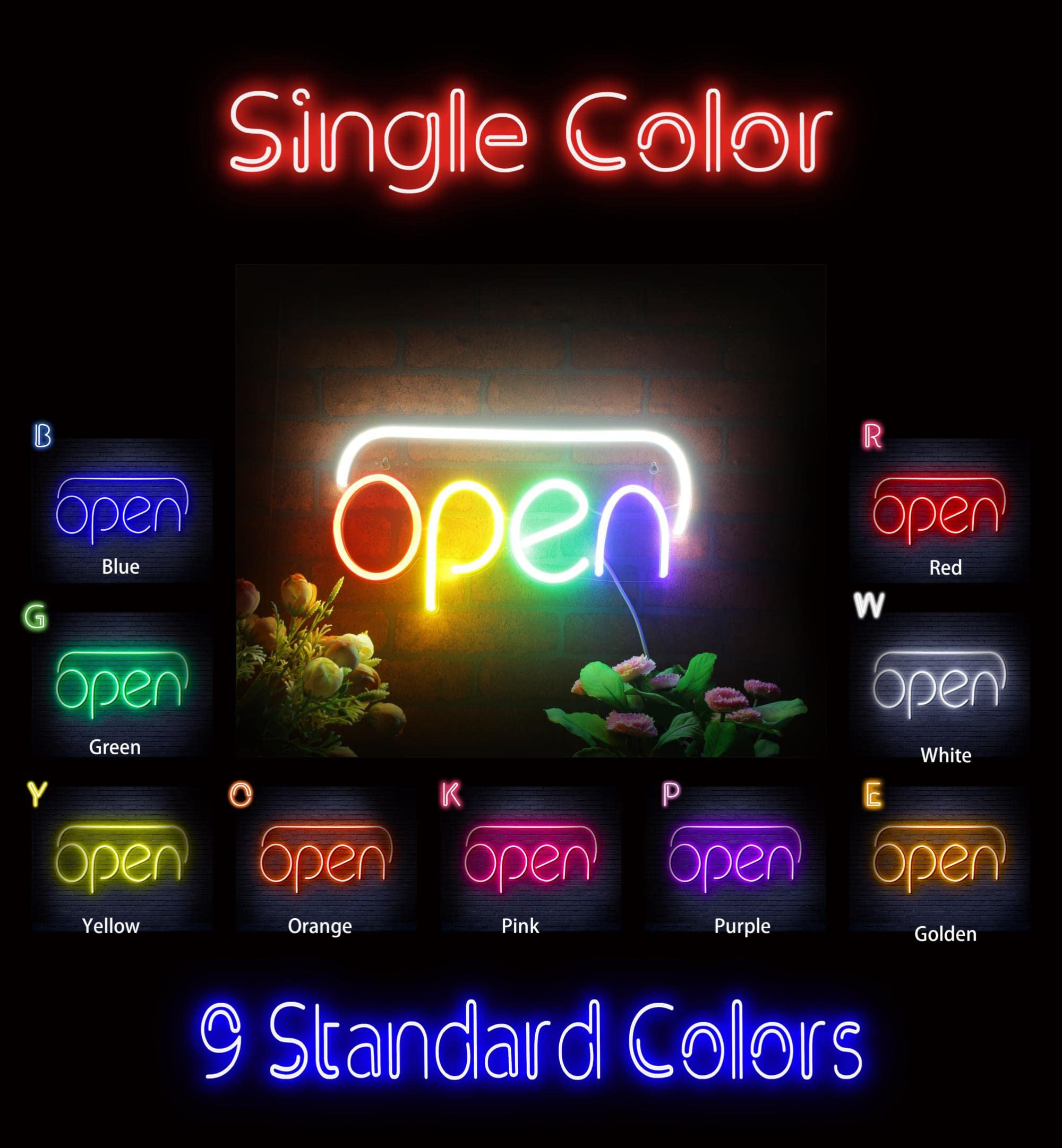 AdvPro Open Flex Silicone LED Neon Sign - Blue - st16s32-fnu0244-b