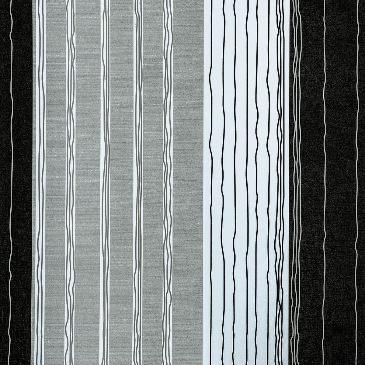 TAOHULIN 17.7" x 196" Black and Gray Stripe Contact Paper Peel and Stick Shelf Liner Stripe Pattern Self Adhesive Wallpaper for Cabinets Dresser Drawer Table Cupboard Walls Furniture Countertop