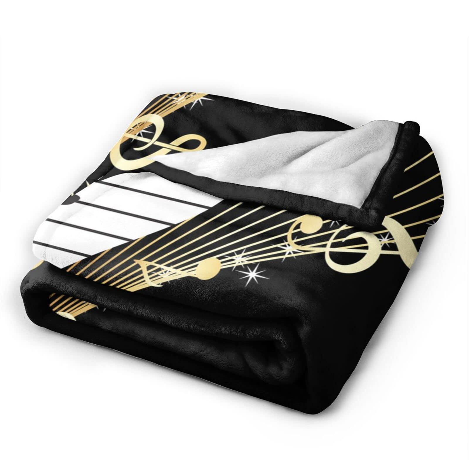 Music Throw Blanket Soft Cozy Plush Warm Fleece Blanket for Sofa Couch Bed 80"X60"