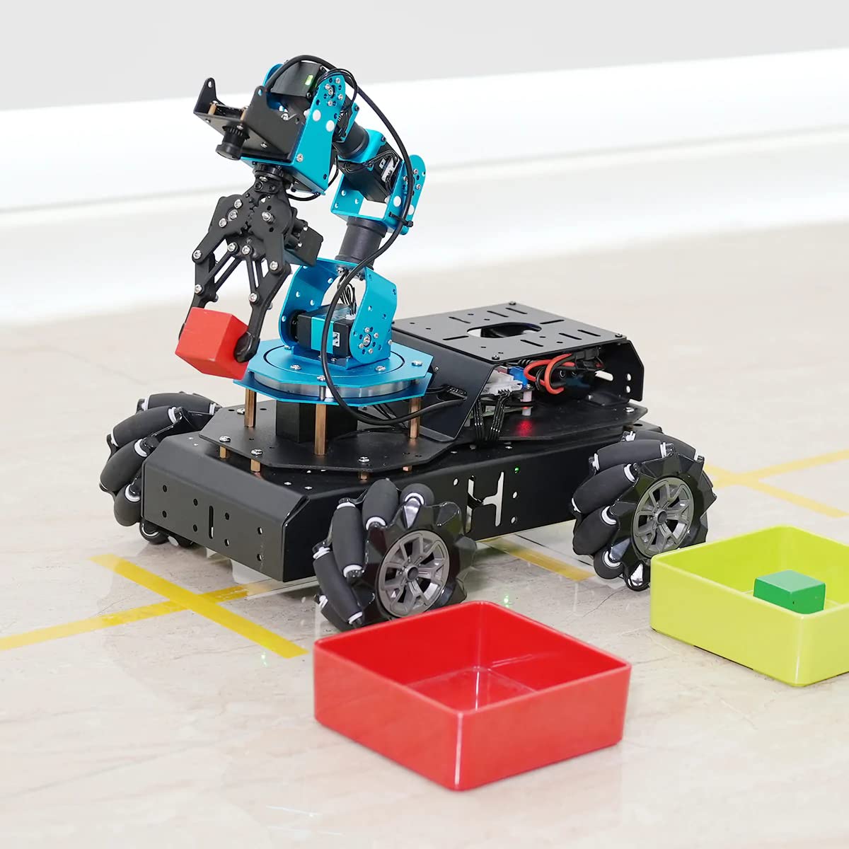 Hiwonder 4WD Vehicle Chassis Large Metal Bracket Mecanum Wheel Kit Arduino, Raspberry Pi, ROS Robot with 8V Encoder Geared Motor Kit
