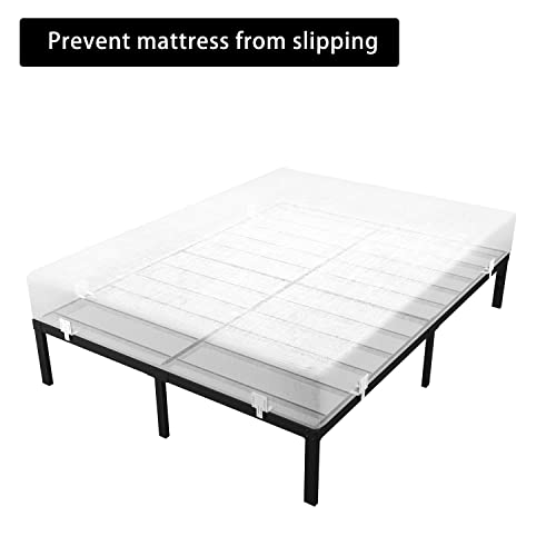 Woozuro Non Slip Mattress Gaskets for Bed Frame, Mattress Holder in Place Gripper, Keep Mattress from Sliding Stopper, 6 Pcs White Baffle Fit for Box Spring, Wide Applicability